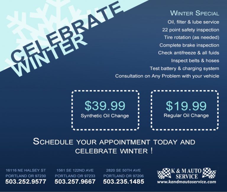 celebrate-winter-coupon | K & M Auto Services